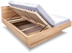 Moderní dřevěná buková postel s úložným prostorem FENIX 1, rošty v ceně