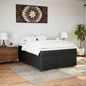 Box spring postel s matrací černá 140 x 190 cm umělá kůže 3285209