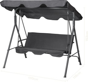 Livarno® Zahradní houpačka Hollywood s polstrováním, 170 cm