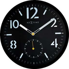 Designové nástěnné hodiny 3050 Nextime Serious black 32cm