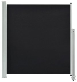 vidaXL Terasová zatahovací boční markýza 140 x 300 cm černá