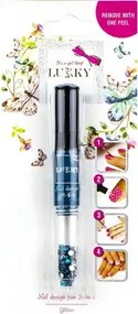 LUKKY Lak na nehty slupovací světle modrá / 6 ml + třpytky 1,5 g / pro