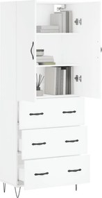 Skříň highboard bílá 69,5 x 34 x 180 cm kompozitní dřevo 3198081