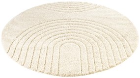 Hanse Home, Kusový koberec Norwalk 105104 cream kruh, 160x160 (průměr) kruh, bílá, ložnice
