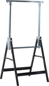 HOMCOM 2 x lešení kozlík skládací výškově nastavitelný do 200 kg z oceli černé barvy 68 x 58 x 80-130 cm pro stavební práce a kutily |