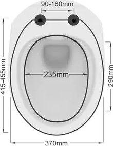 Spirella HARRY WC prkénko černé / soft-close / Easy Clip / polypropyle