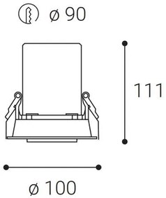 LED2 HIDE, bodové LED svítidlo, 3000K, černé Typ svítidla: Stmívatelné TRIAC