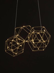 Hliníkové LED závěsné svítidlo ve zlaté barvě Nebula – Nova Luce