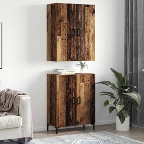 Vysoký bufet Staré dřevo 69,5 x 34 x 180 cm Kompozitní dřevo 3394539