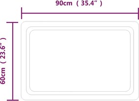 Koupelnové zrcadlo s LED osvětlením 90x60 cm 151790