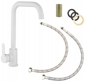 Gamma Steel, stojánková dřezová baterie h-320, bílá, GMA-BSK-WH