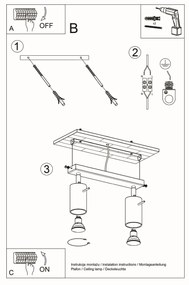 Bodové svítidlo Ring, 2x chromové kovové stínítko, (možnost polohování)
