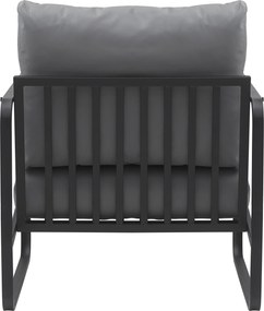 Relaxační křeslo Manea umělá kůže – šedá