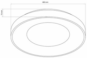 LED Stmívatelné stropní svítidlo WITOLD LED/72W/230V 3000-6000K + DO