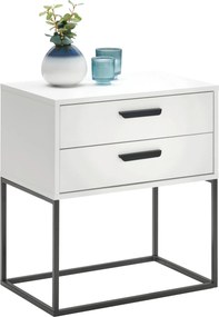 XXXLutz NOČNÍ STOLEK, bílá, černá, 60/65/38,5 cm Carryhome - 002647008804