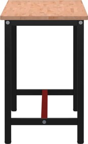 Pracovní stůl 150 x 55 x 81,5 cm masivní bukové dřevo a kov 3188905