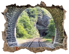 Wallmuralia Fototapeta díra na zeď 3D Železniční tunel 95x64 cm