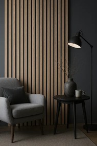 3D Dřevěné lamely na zeď na filci 255x46cm - Jasan ARKTICKÝ