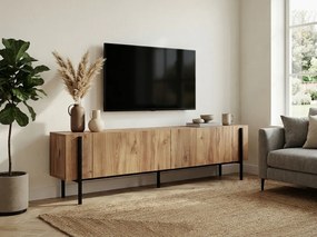 TV stolek ZENORI 180 cm, borovice Atlantic/černá