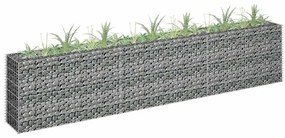 Gabionový vyvýšený záhon pozinkovaná ocel 270 x 30 x 60 cm 145638