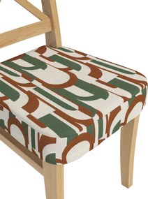 Sedák na židli IKEA Ingolf barva zelená látka pletený vzor, vzorované