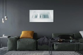 Obraz na skle Bílá 3d podpora 100x50 cm