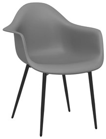Jídelní židle 4 ks šedé PP,  338080