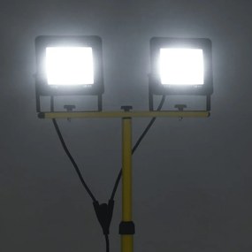 vidaXL Marketos LED reflektor se stojanem 2 x 50 W studené bílé světlo