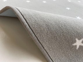 Vopi | Dětský koberec Hvězdička šedá - 60 x 110 cm