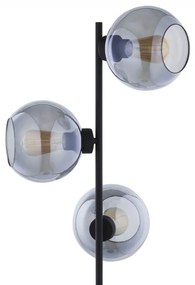 TK LIGHTING Stojací lampa - CUBUS 5239, Ø 35 cm, 230V/15W/3xE27, grafit/černá