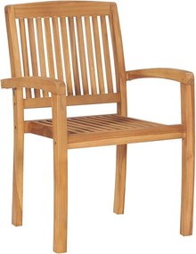 Stohovatelné zahradní židle 4 ks masivní teak 3073207