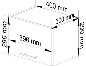 Kuchyňská závěsná skříňka Olivie W 40 cm bílá