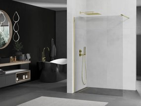 Mexen Kioto, sprchová zástěny typ Walk-In 95 x 200 cm, 8mm čiré sklo, zlatý lesklý profil, 800-095-101-50-00