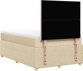 Box spring postel s matrací krémová 120x190 cm textil 3291993