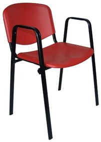Konferenční židle ISO plastová s područkami RAL-7016