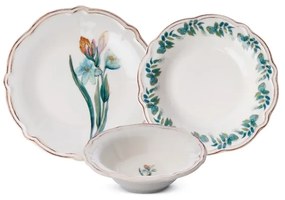 Jídelní sada 18 ks pestrobarevná/porcelán