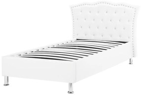 Jednolůžková postel 90 cm MATH (s roštem a úl. prostorem) (bílá). 1007346