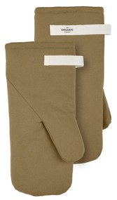Kuchyňské rukavice Oven Mitts Khaki - set 2 ks The Organic Company