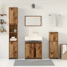 4dílná koupelnová sestava old wood kompozitní dřevo 3328555