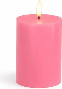 LED svíčka na baterie vosková Sille, Ø 7,5 × 10 cm, starorůžová, 2× AA