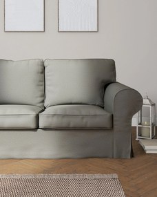 Potah na pohovku IKEA  Ektorp 3-místná, nerozkládací barva šedá látka pletený vzor