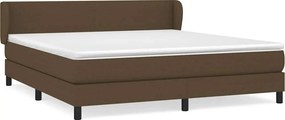Box spring postel s matrací tmavě hnědá 180x200 cm textil 3126104