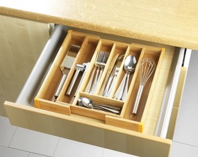 Vyjímatelná vložka na příbory BAMBOO, kuchyňský organizér, WENKO
