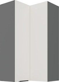 ARIA aw | horní kuchyňská skříňka 60x60 GN-108 2F (90°) rohová s policemi | EXTRA VYSOKÁ | 60x60 cm | antracit/bílá