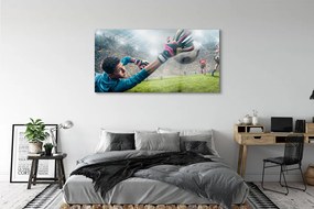 akrylový obraz Man obrana míč 140x70 cm