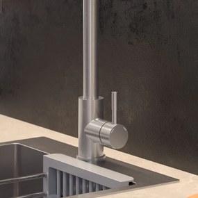 Kuchyňská dřezová baterie QUADRON MERYL s vytahovací sprchou v provedení broušená ocel