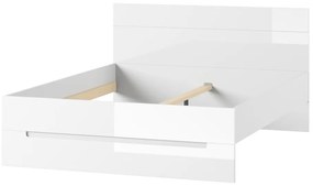 SZYNAKA Trendline Postel - SELENE 33, 160x200 cm, lesklá bílá/matná bílá