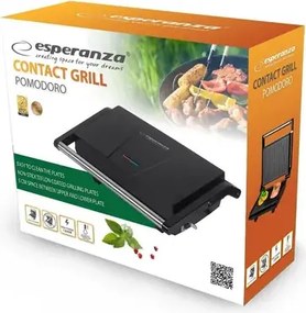 Esperanza EKG014 černá / Kontaktní gril / 1200 W / 230 × 145 mm
