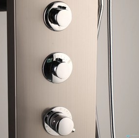 Termostatický sprchový panel EYN TP1912L, nástěnný i rohový, světle bronzový, s masážními tryskami — Nástěnná