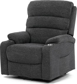Polohovací křeslo šedé, elektrické TV-S8348 GREY2